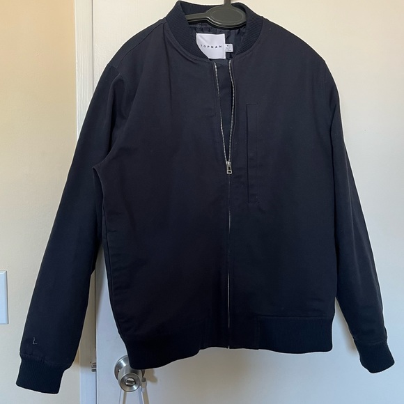 Topman | Jackets & Coats | Topman Navy Bomber Jacket | Poshmark